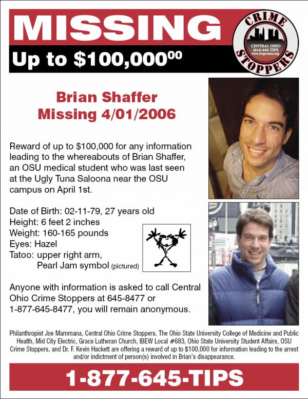 O misterioso sumiço de Brian Shaffer, há mais de dez anos sem respostas ...